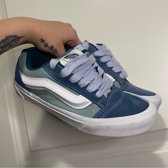 Vans | Shoes | Vans Knu Skool Sneakers Blue Seafoam 9s Retro Chunky ...